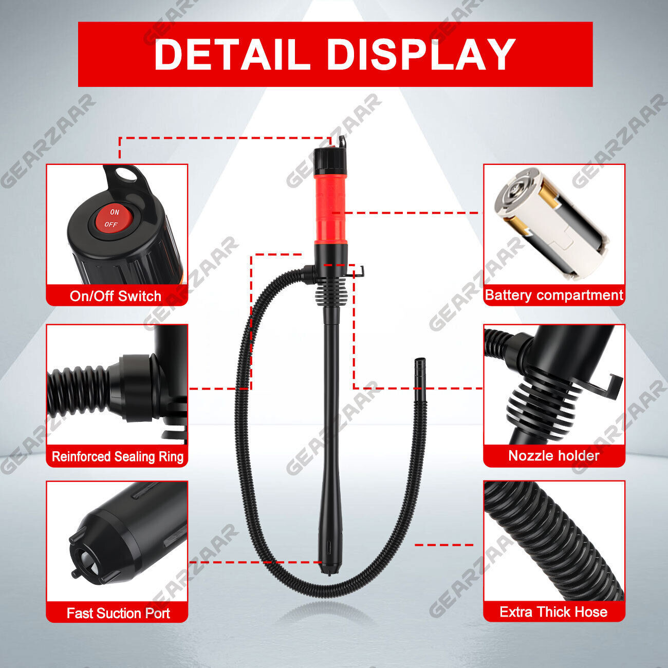 Electric Liquid Transfer Pump Portable Battery Operated Water Fuel ...