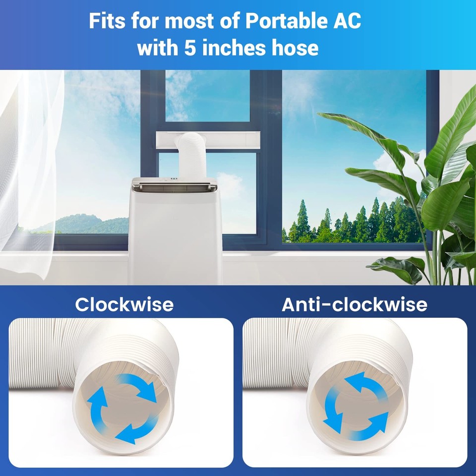 DuraComfort Portable Air Conditioner Window Kit Sliding Vent Kit with ...