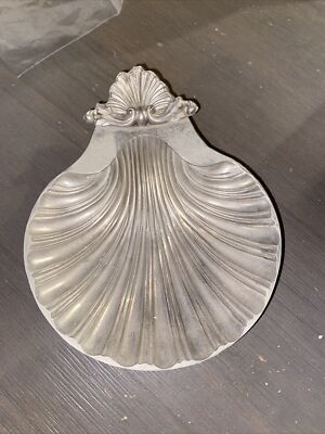 Sheffield England Reproduction 1700-1800 Footed Metal Shell Trinket ...