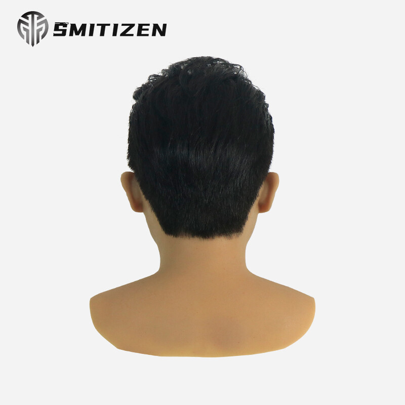 SMITIZEN Realistic Silicone Human Skin Mask With Hair Beard Masquerade ...