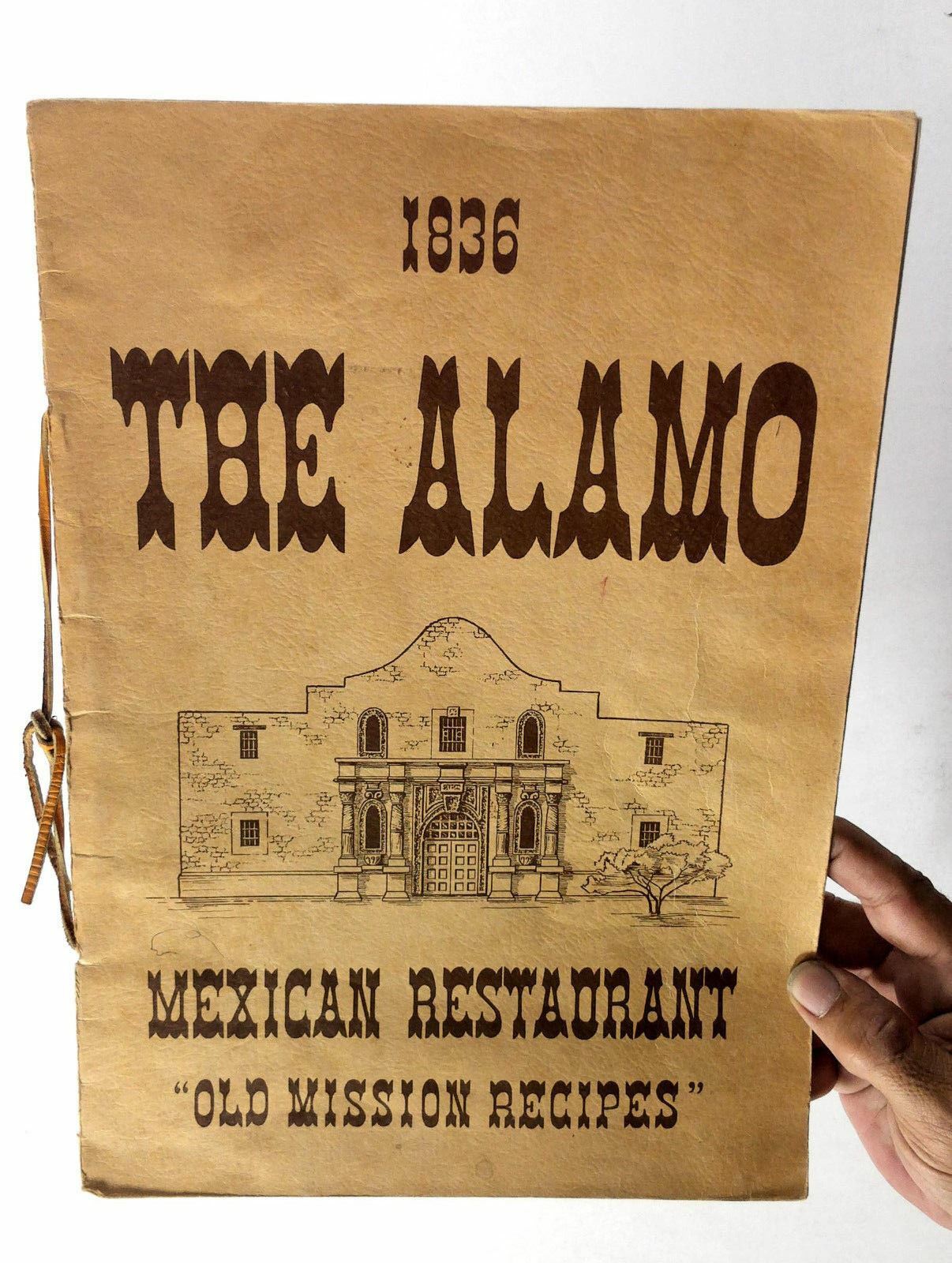 1970's Vintage Menu THE ALAMO Mexican Restaurant Old Mission Recipes ...