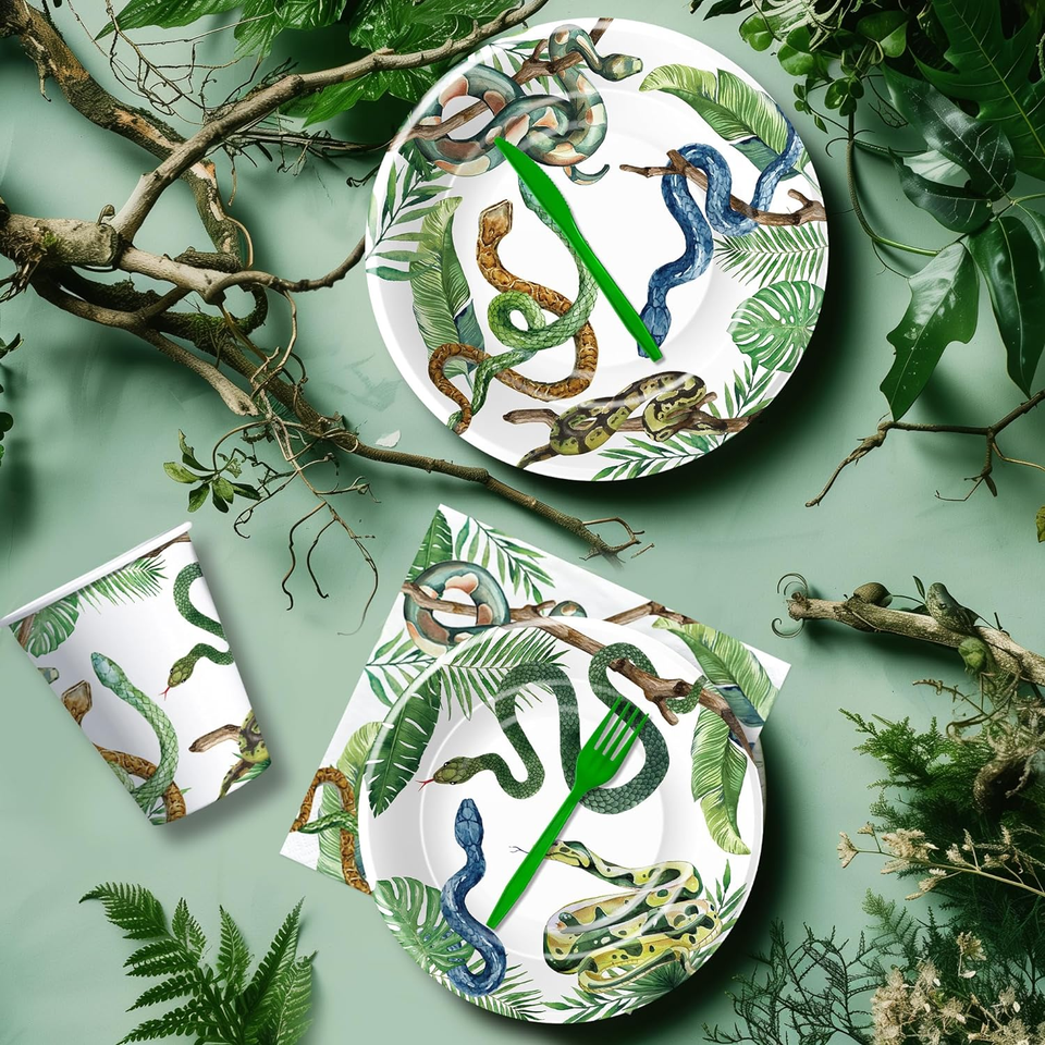 Snake Party Decorations - Reptile Theme Snake Birthday Party Supplies ...