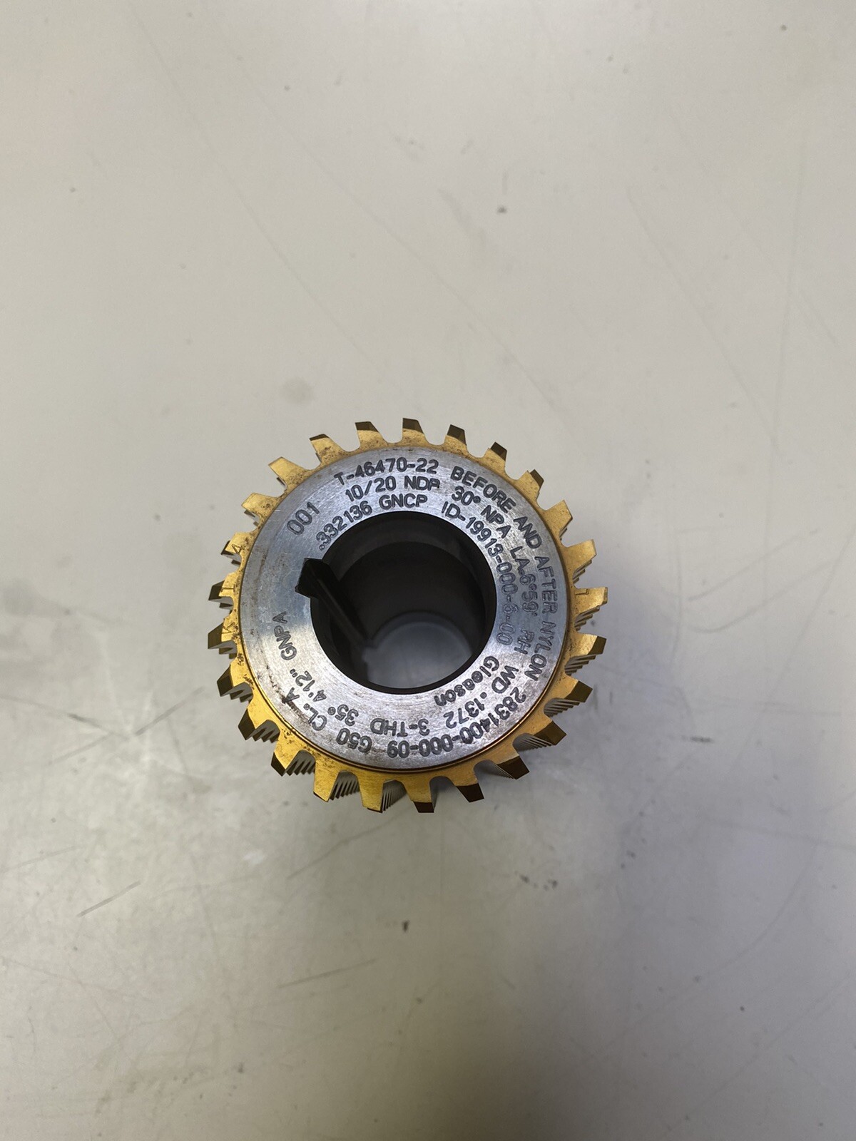 Gleason Gear hob, DP 10/20 PA 30 WD 0.1372A, 3 Thread, WD 0.1372, Cl.A ...