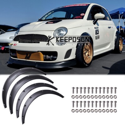 For Fiat 500 Abarth Fender Flares Body Kit Parts Extra Wheel Arches ...