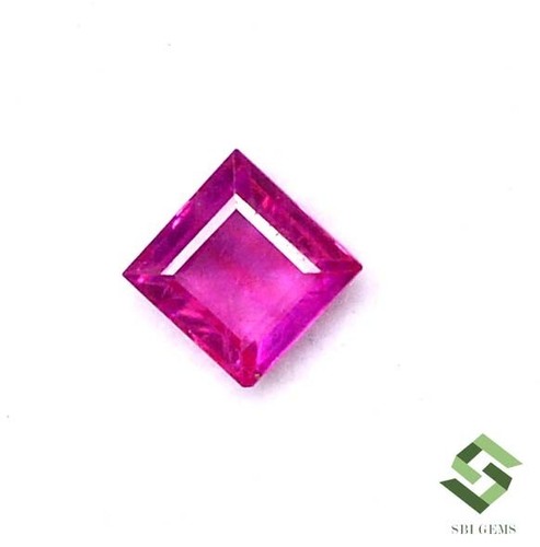 4.20x4.20 mm Certified Natural Ruby Square Cut 0.47 CTS Faceted Loose ...