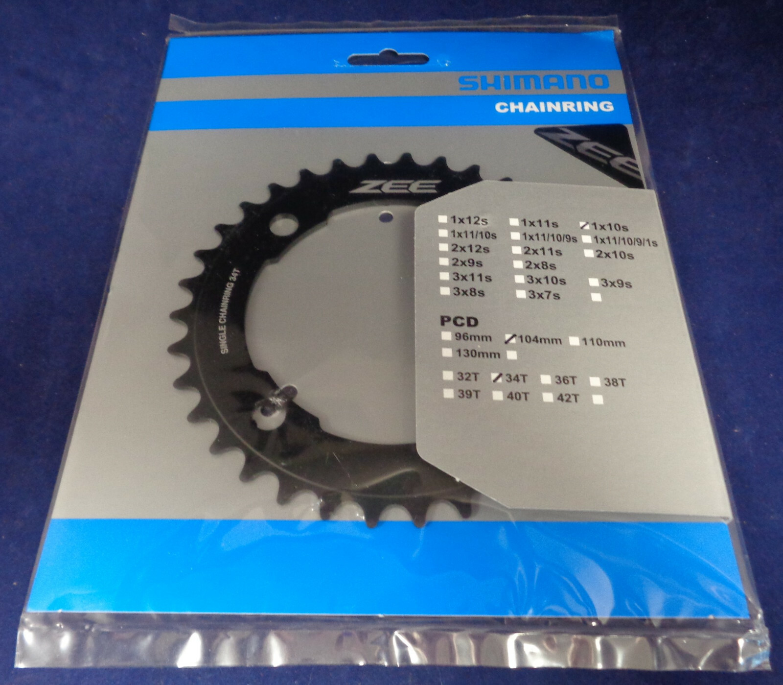 Shimano ZEE FC-M640 FC-M645 Front Chainring 1 x 10 Speed 34t 36t 38t ...