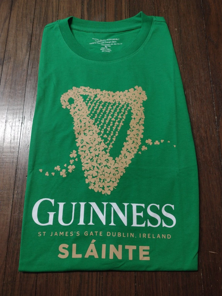 Guinness Slainte Green T-Shirt NEW Unisex Sizes S-LG | eBay