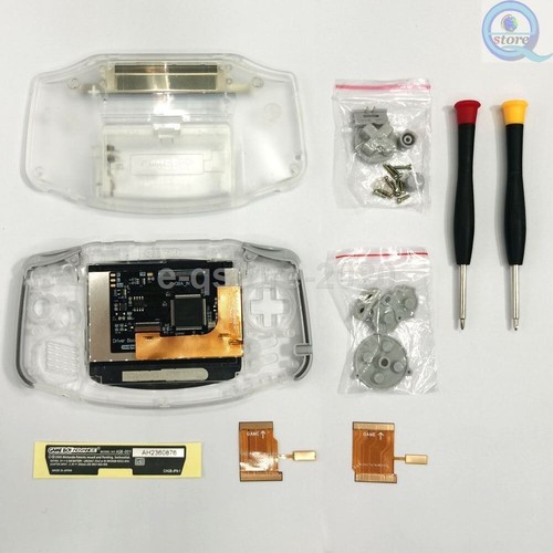 IPS Backlight Kit 720x480 LCD & Transparent White Shell for GameBoy ...