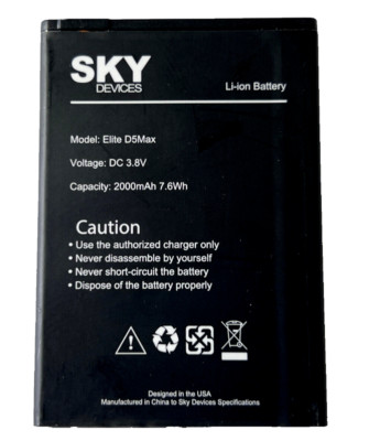 Sky Devices Elite D5 Max Original Battery 2000mAh 3.8V 7.6Wh OEM ...
