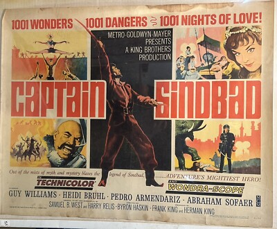 1963 CAPTAIN SINDBAD Sinbad Movie Poster Vintage - Original | eBay ...