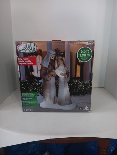 Christmas Gemmy Holy Family Nativity Scene Airblown Inflatable 6.5 ft ...