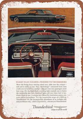 METAL SIGN - 1964 Ford Thunderbird Vintage Ad 02 - Old Retro Rusty Look ...
