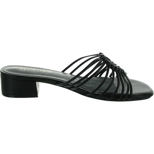David Tate Womens Black Strappy Slide Sandals 9 Wide (C,D,W) BHFO 4661 ...