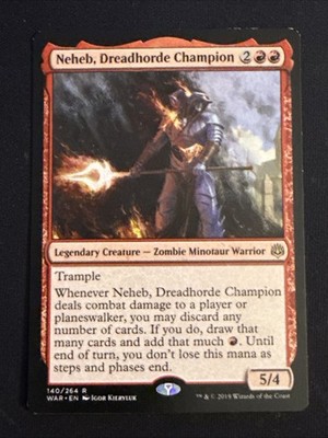 1x Neheb, Dreadhorde Champion (140) War of the Spark LP MTG Magic x1 ...