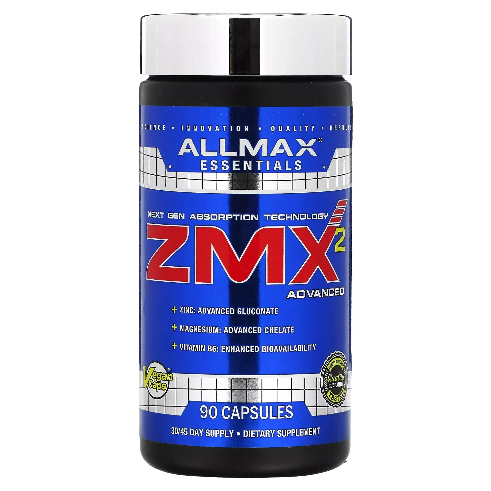 ALLMAX Nutrition ZMX2 High Absorbtion Magnesium Chelate 90 Capsules ZMA ...
