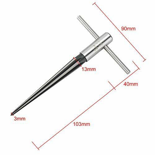 2pcs Tapered Reamer T Handle 1/8"-1/2"(3-13mm) & 5"-5/8''(5-16mm ...