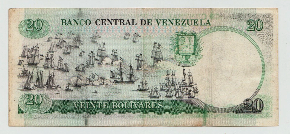 Venezuela VF Note 20 Bolivares October 1987 P-71 Commemorative | eBay