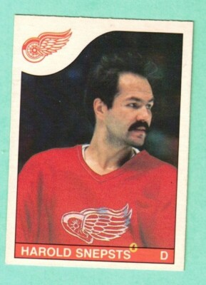 (1) HAROLD SNEPSTS 1985-86 O-PEE-CHEE # 232 RED WINGS EX-MT CARD (K4778 ...