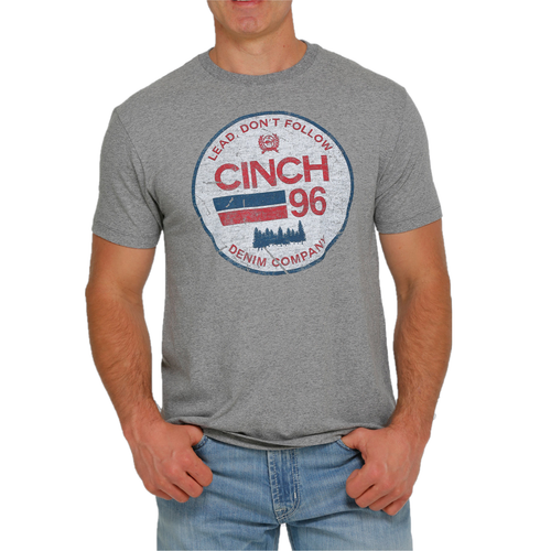 Cinch® Men's Heather Grey Logo Graphic Short Sleeve T-Shirt MTT1690486 | eBay