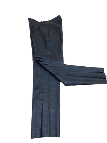 Zara Basic Collection Women Black Faux Leather Pants S Side Zip Leg ...