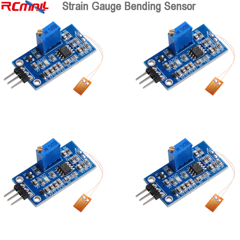 4pcs Strain Gauge Bend Sensor Detection Module Weighit Amplifier Board ...