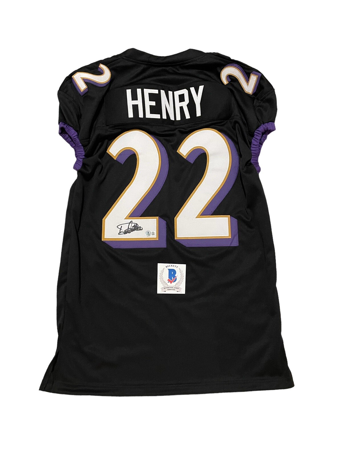 Derrick Henry Signed Jersey Baltimore Ravens Autographed Auto Beckett ...
