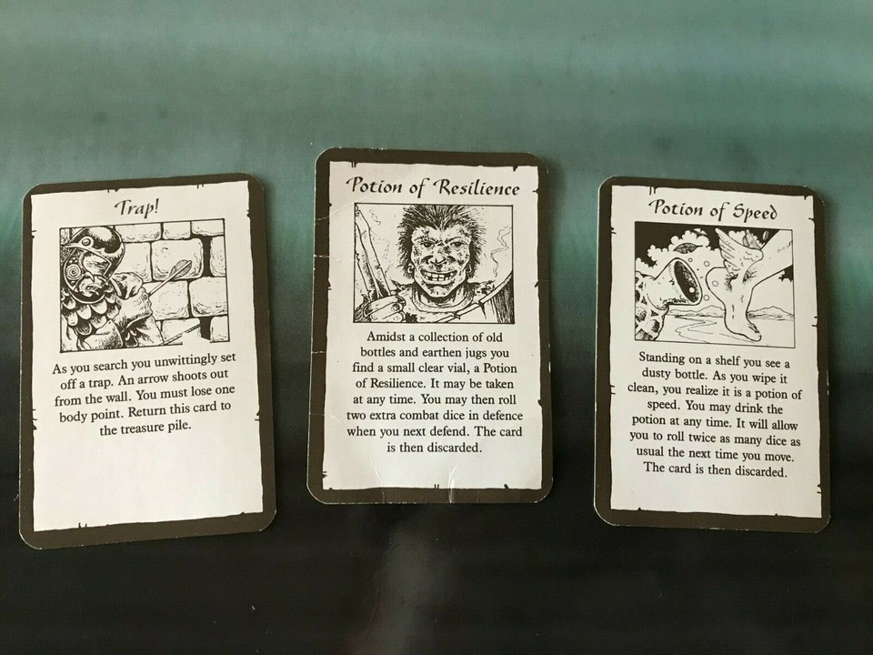 Hero Quest 13 Treasure Game Cards Heroquest 1989, Board game, Treasure ...