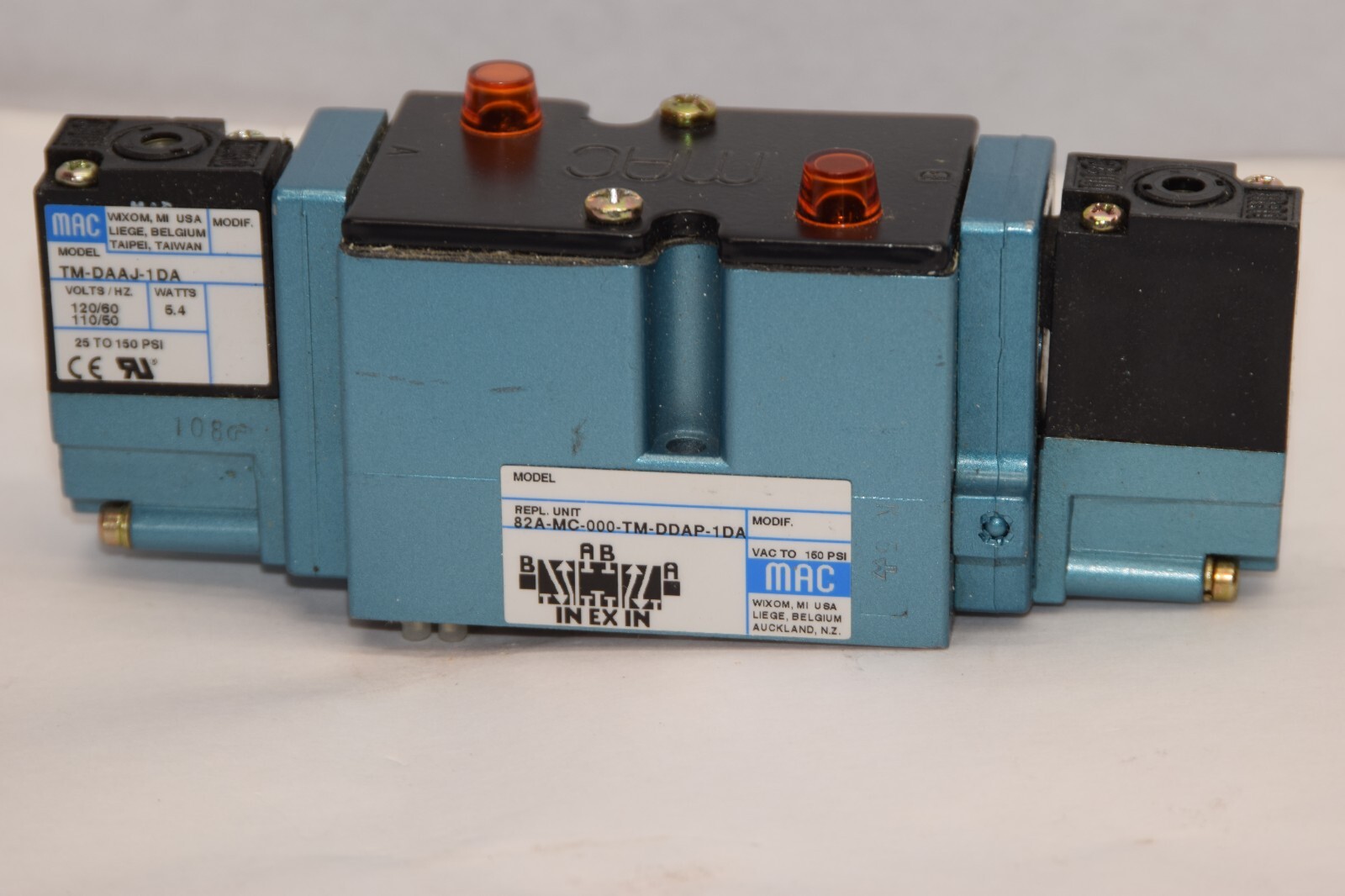 (NEW) MAC 82A-MC-000-TM-DDAP-1DA 150psi With TM-DAAJ-1DA Solenoid Valve ...