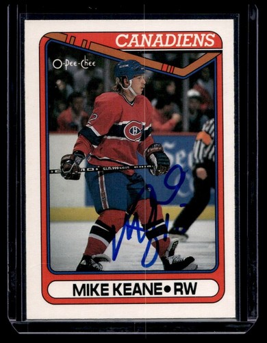 1990 Topps #325 Signed Mike Keane Trading Card-Dan Fox Collection | eBay