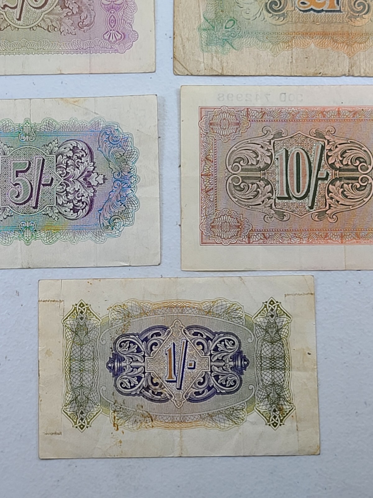 5pcs British Military Authority WWII Shilling Pound Notes MM2 | eBay