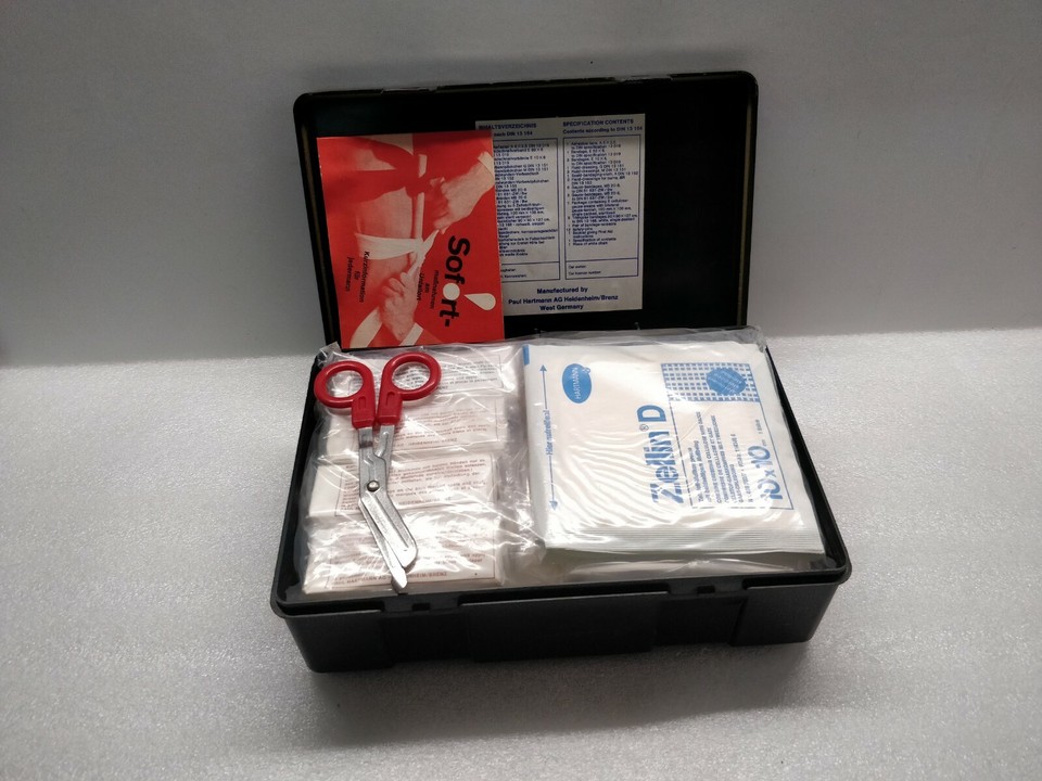 1980 MERCEDES R107 SL W123 W108 109 111 FIRST AID KIT HARTMANN B DIN ...