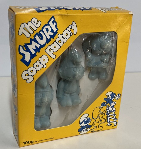 Vintage The Smurf Soap Factory Set (1980) -Smurfs Merchandise Smurfette ...