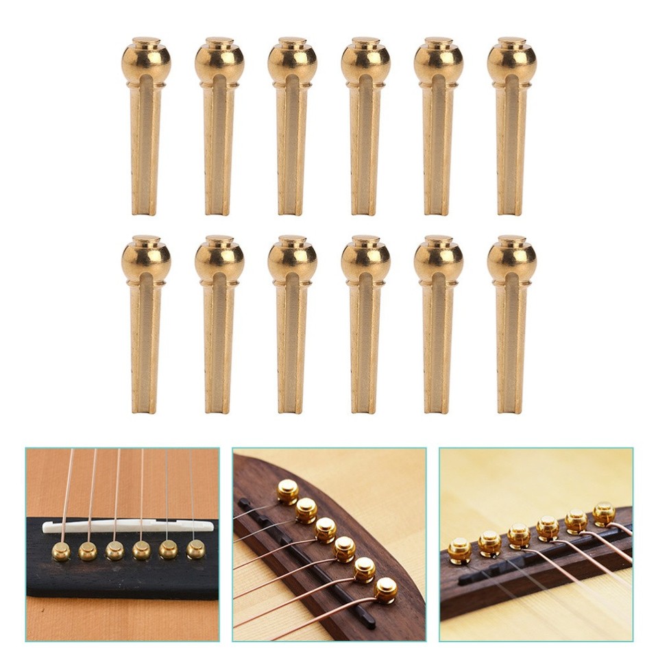12 Pcs Bridge Acoustic Guitar Pins String Nails Decoration Accessories ...
