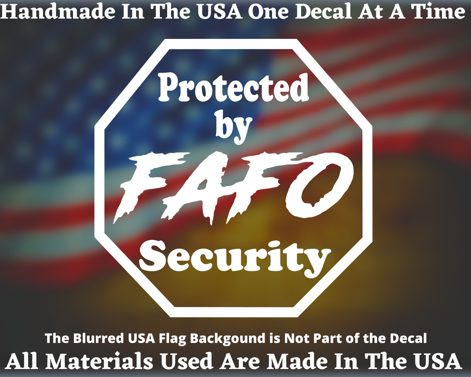 Protected By FAFO F!@k Around And Find Out Home Security Sign Vinyl ...