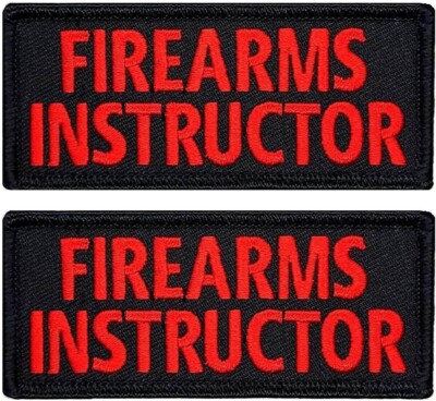 FIREARMS INSTRUCTOR EMBROIDERED TACTICAL PATCH | 2PC HOOK BACKING 3.5 ...