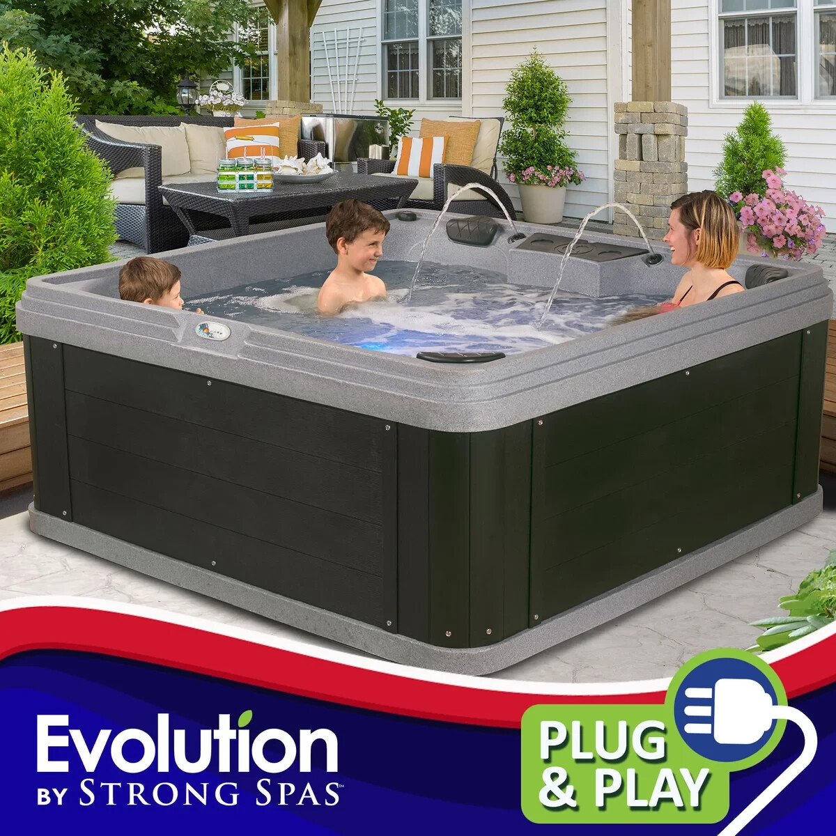 Evolution by Strong Spas Adventure 32-jet, 6 or 7-person Rotomolded Spa, Plug-n- | eBay