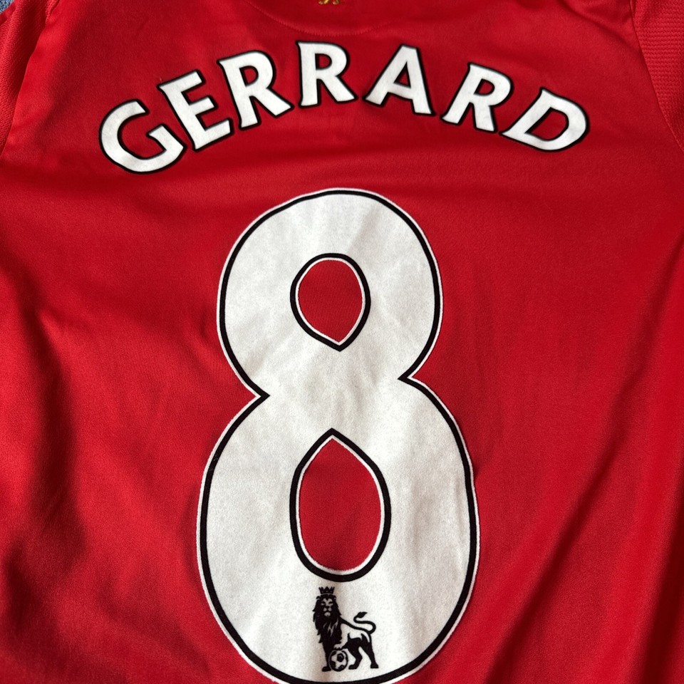 MEN'S FC LIVERPOOL 2008 GERRARD UEFA SOCCER Home FOOTBALL SHIRT JERSEY ...