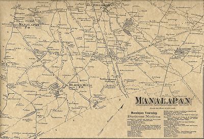Englishtown Yorketown Manalapan NJ 1873 Maps with Homeowners Names ...