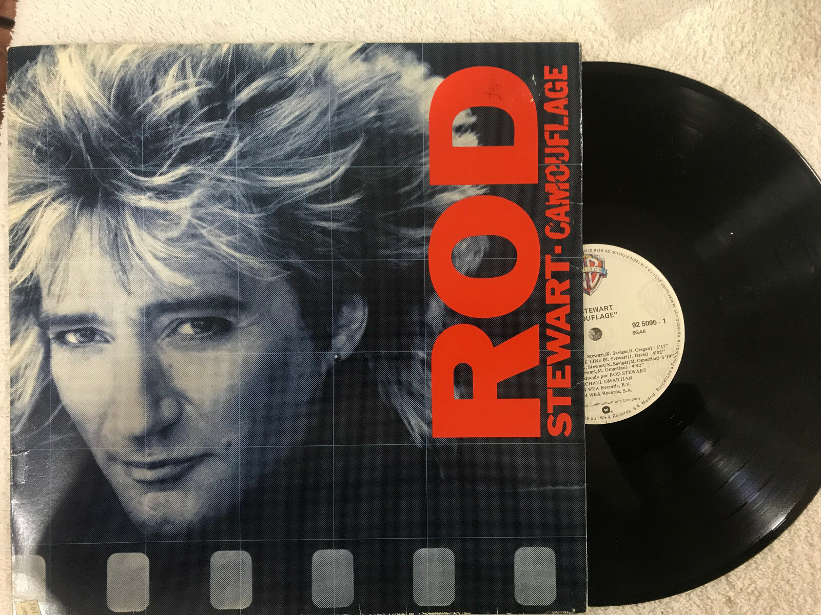 ROD STEWART LP CAMOUFLAGE WEA RECORDS 1984 | eBay