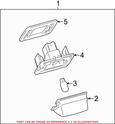 Genuine OEM License Plate Light Assembly for Toyota 8127006031 | eBay
