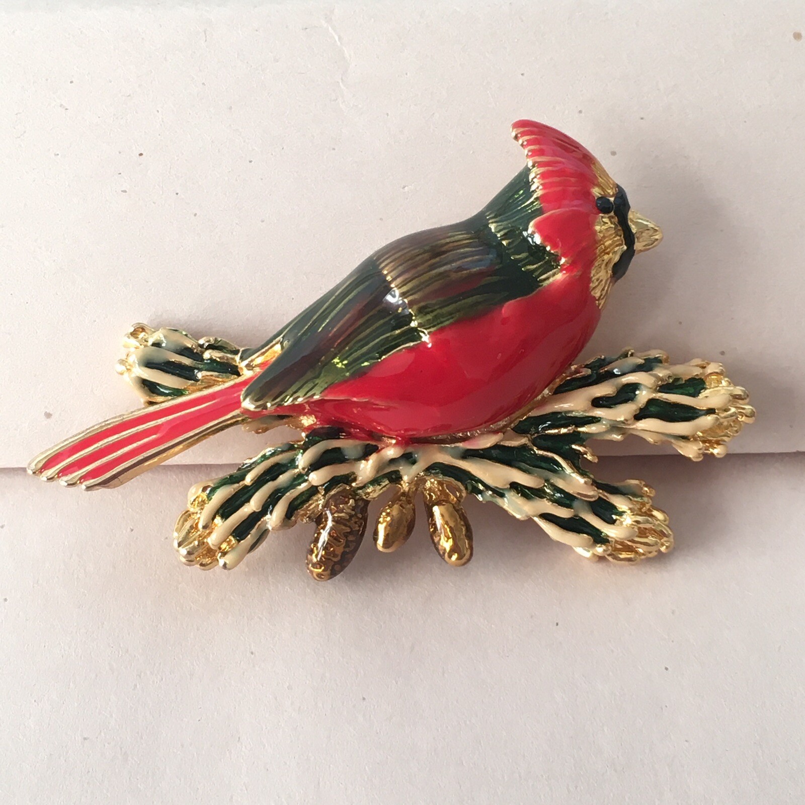Vintage SI Smithsonian Institute Bird pin brooch Cardinal signed ...