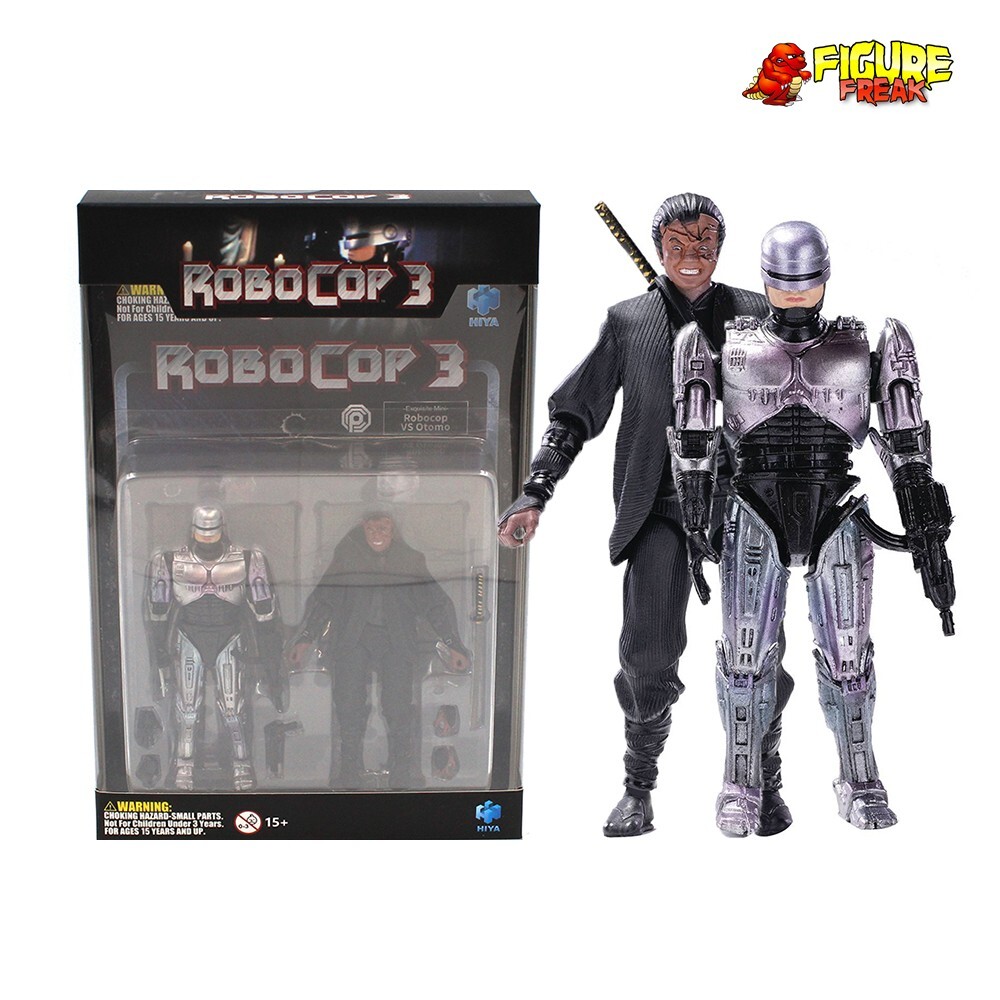 Hiya Toys Robocop 3 PX Exclusive Robocop vs Otomo 4.5" Figures (1:18 ...