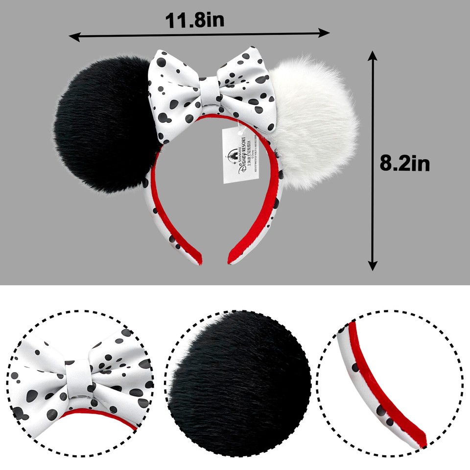 Disney Parks Authentic 101 Dalmatians Cruella Devil Minnie Mouse Ears ...