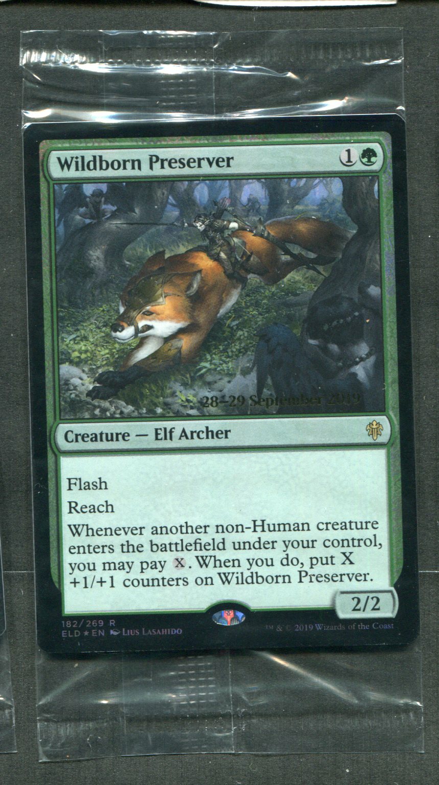 WILDBORN PRESERVER THRONE OF ELDRAINE PRERELEASE FOIL PROMO MAGIC THE ...