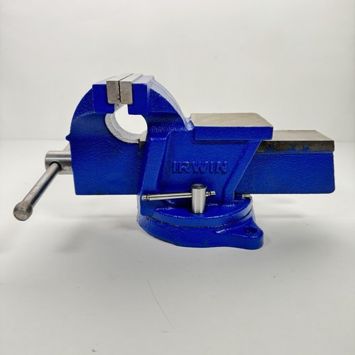 Irwin Record Vise 4" Swivel W/ Anvil Blue EUC | eBay