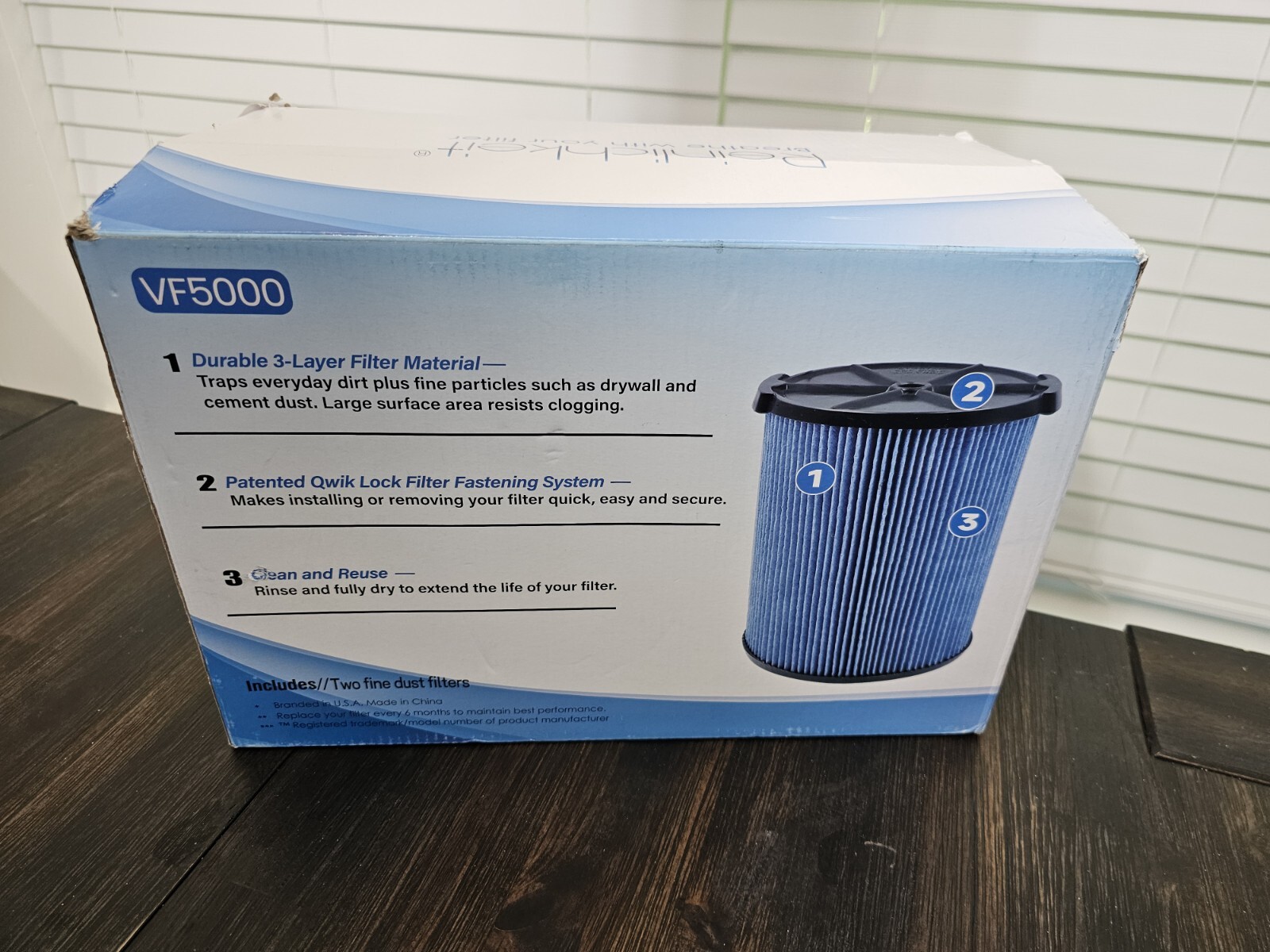 Reinlichkeit VF5000 HEPA Vacuum Filter For Rigid 72952 WD1450 WD0970 ...