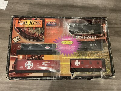 Rail King by MTH Santa Fe 2-6-0 R-T-R Train Set Steam Engine WORKING 30 ...