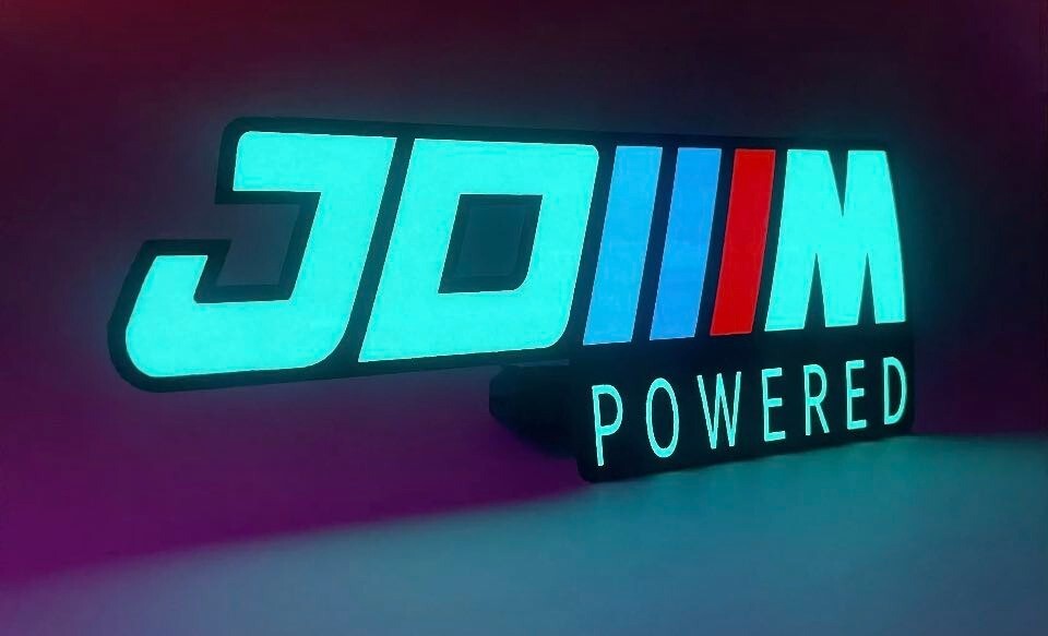 JDM BMW Car Window Electric LED Stickers Panel- 5 Flashing Modes - 2JZ ...