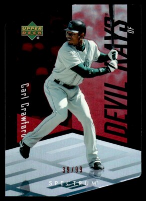 2007 Upper Deck Spectrum Die Cut Carl Crawford /99 Devil Rays #39 ...