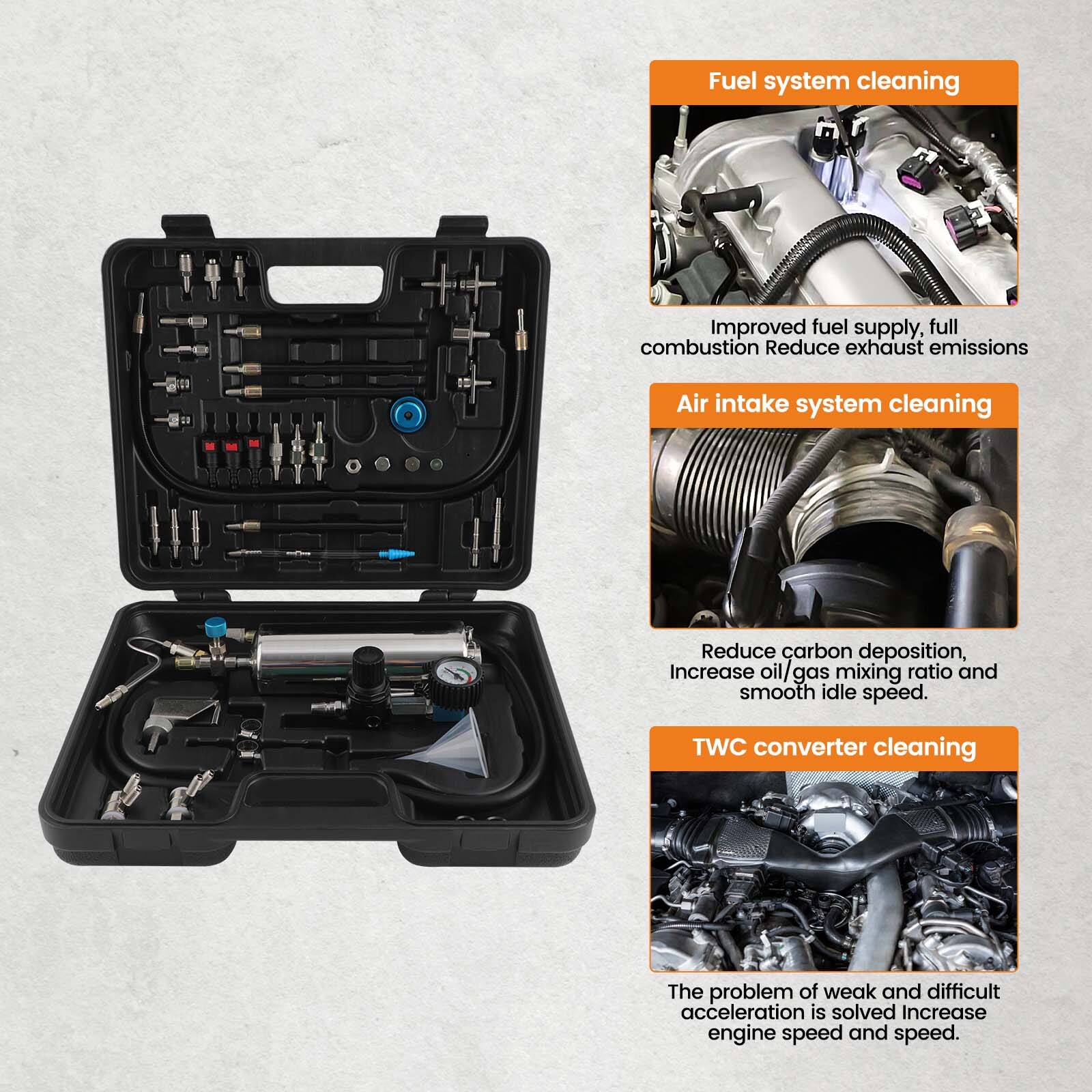 Non-Dismantle Injector Cleaner & Tester Fuel Injector Cleaner Kit ...